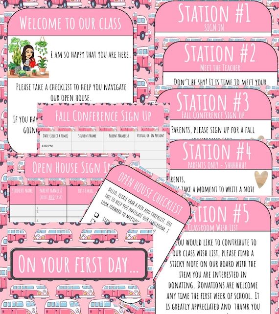 EDITABLE Classroom Open House VINTAGE / TRAVEL Theme - Etsy