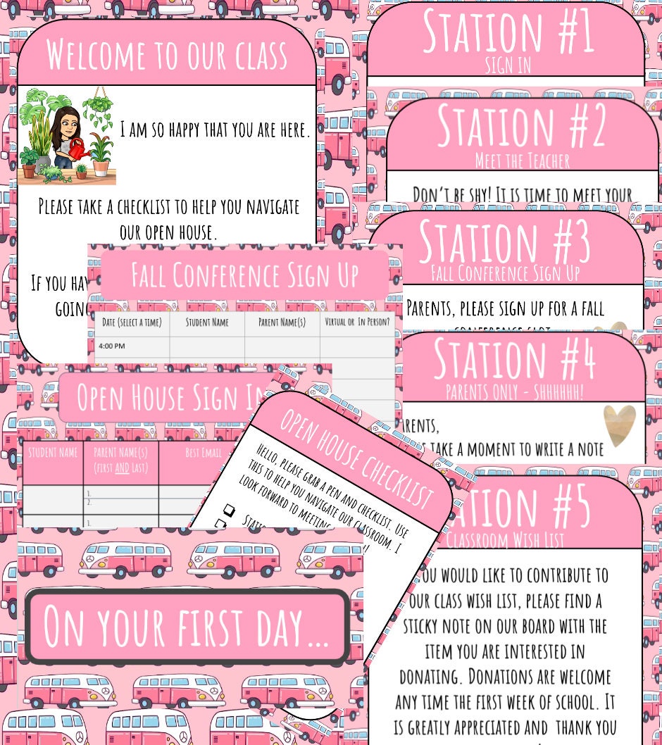 EDITABLE Classroom Open House VINTAGE / TRAVEL Theme - Etsy