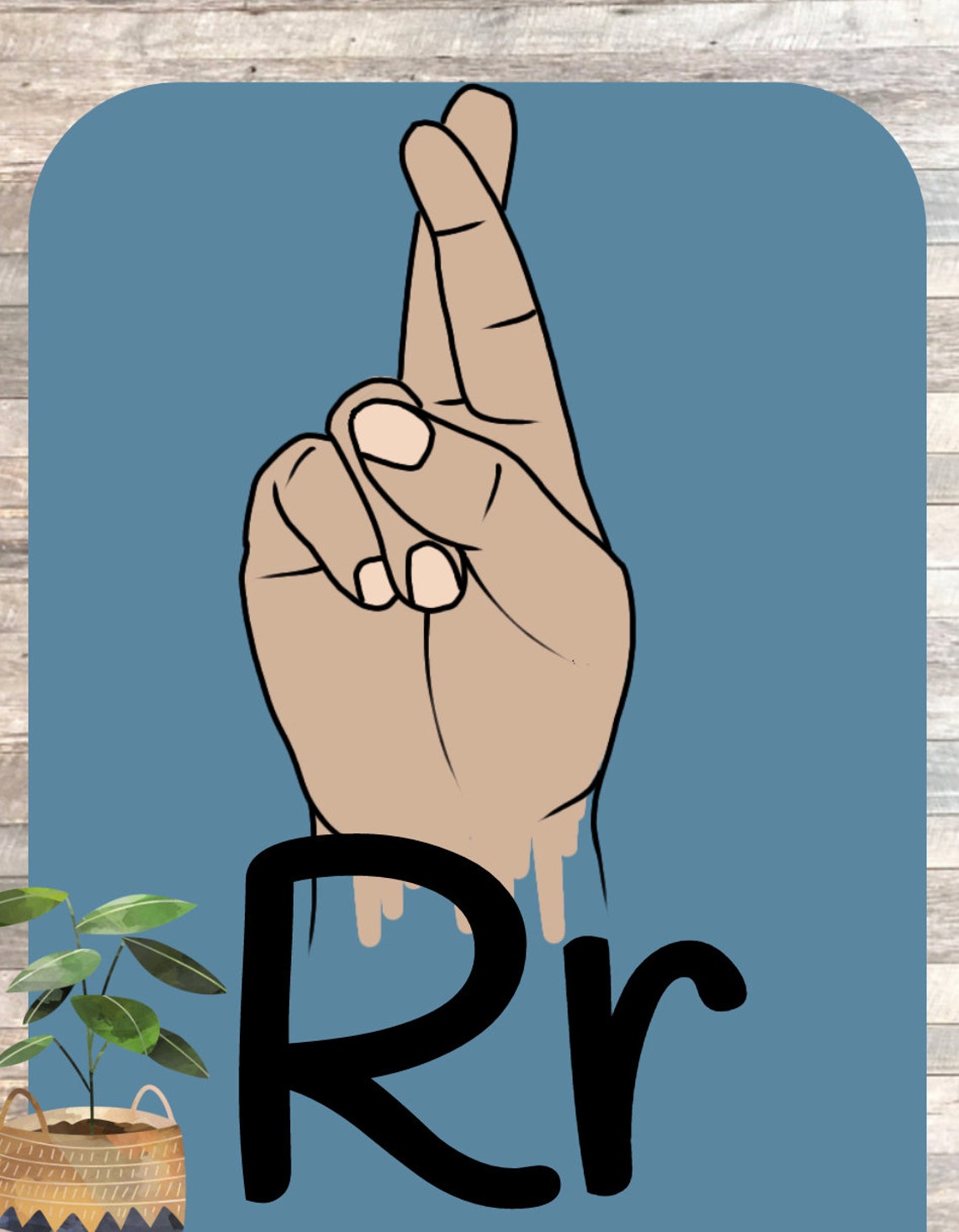 ASL PRINTABLE Alphabet for Classroom Plant - Etsy