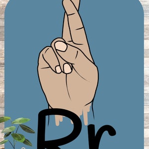 ASL PRINTABLE Alphabet for Classroom - Plant - Etsy