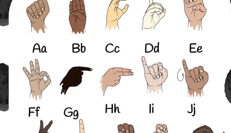 ASL PRINTABLE Alphabet for Classroom - Dots - Etsy