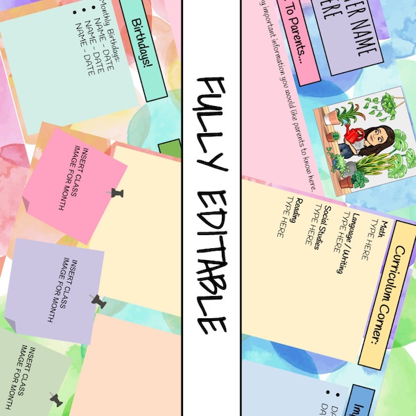 Meet the Teacher Template Cactus - Etsy