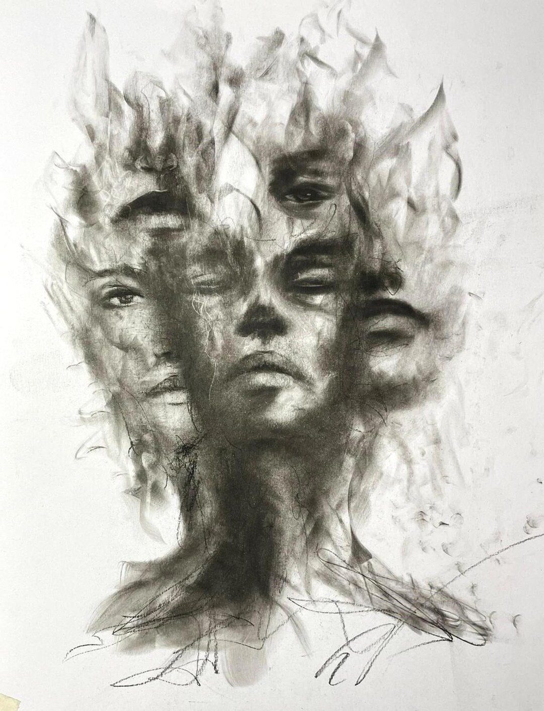 Abstract Art Charcoal Drawing ideas - Etsy