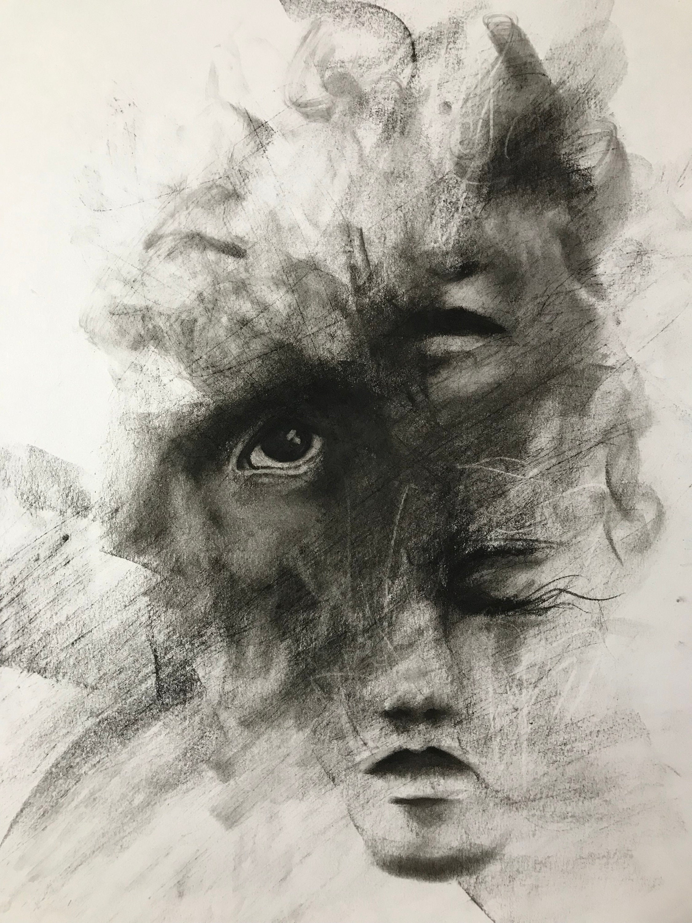 Abstract Charcoal Drawing Ideas