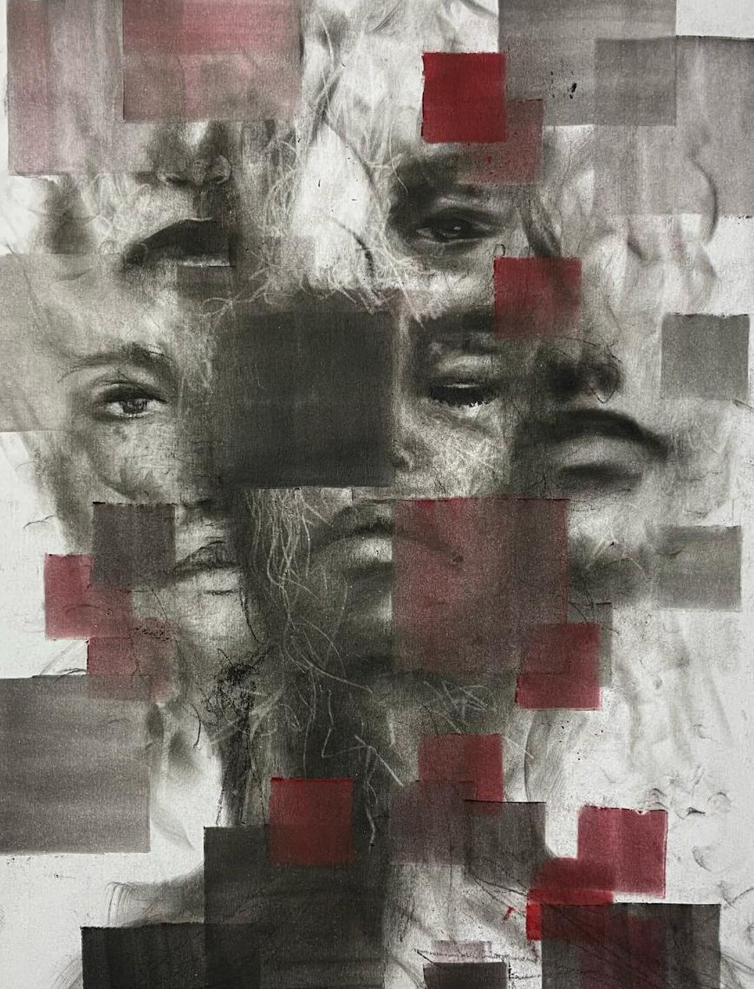 Abstract Art Charcoal Drawing anime Enclosed - Etsy