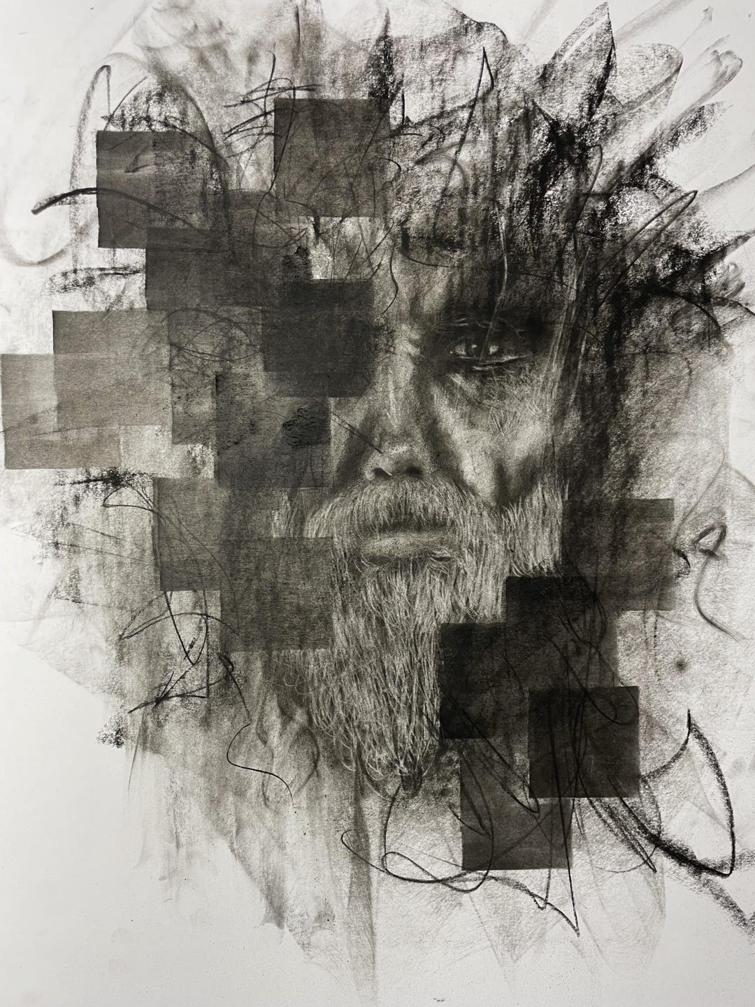 Abstract Art Charcoal Drawing years - Etsy