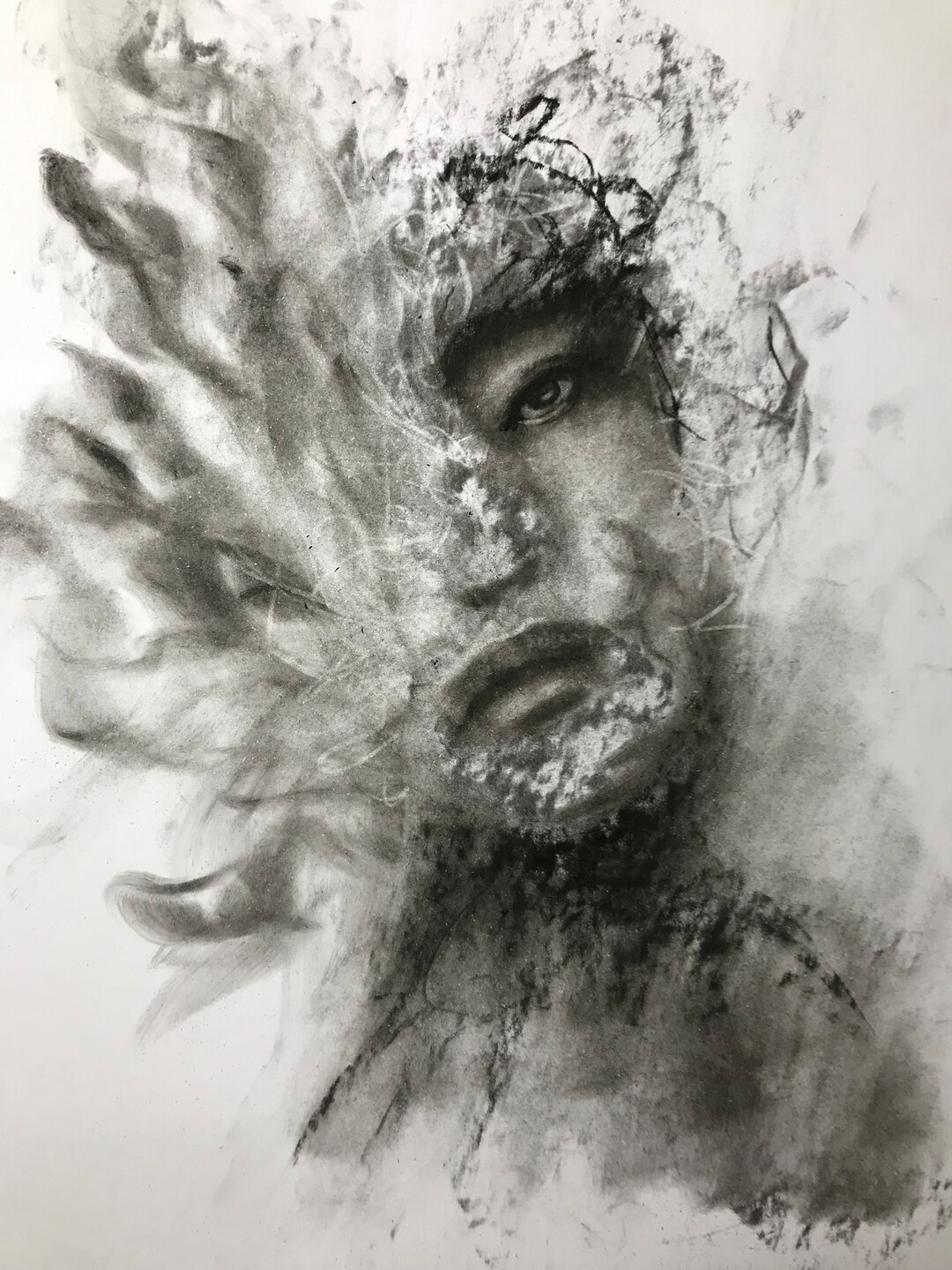 Abstract Art Charcoal Drawing break Down - Etsy