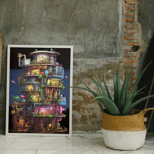 Retro Video Game Level Poster, 16 Bit Wall Decor, Gaming Room Art ...