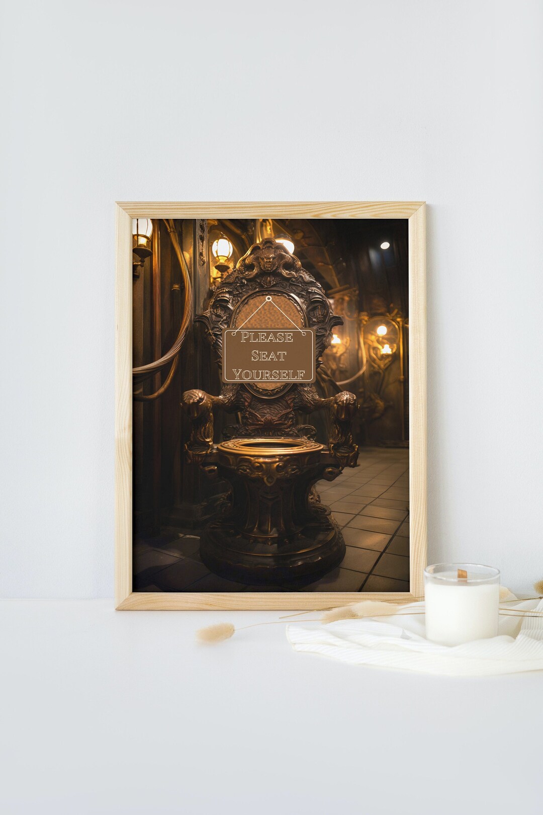 Toilet Sign "please Sit Yourself", Digital Poster, Bathroom Decor ...