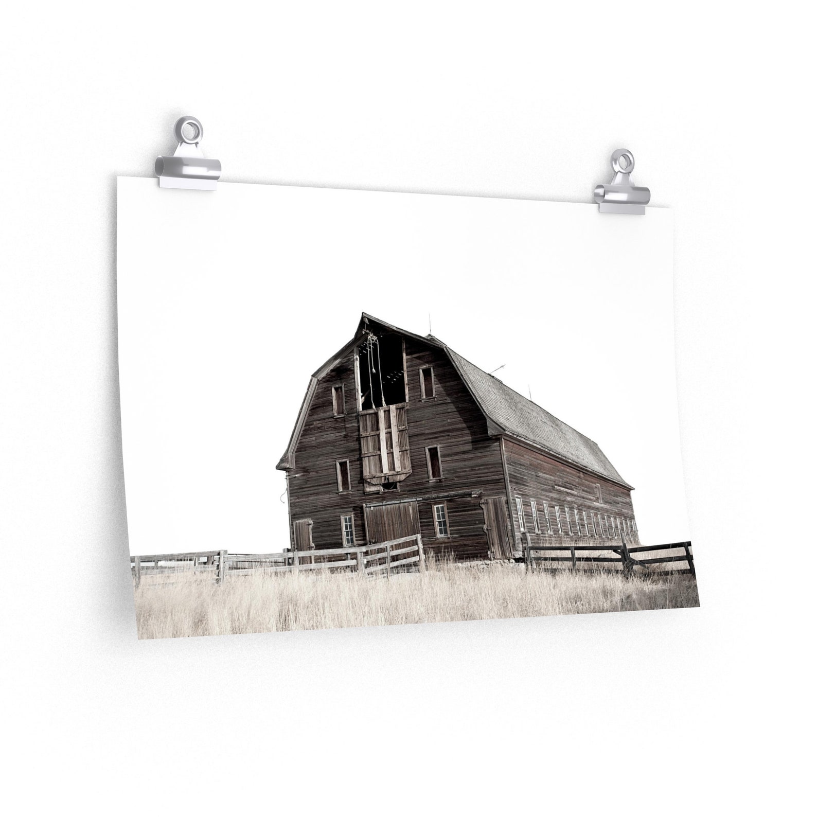 Old Barn Art Poster, Premium Matte Wall Art, Farmhouse Art Decor, Old ...