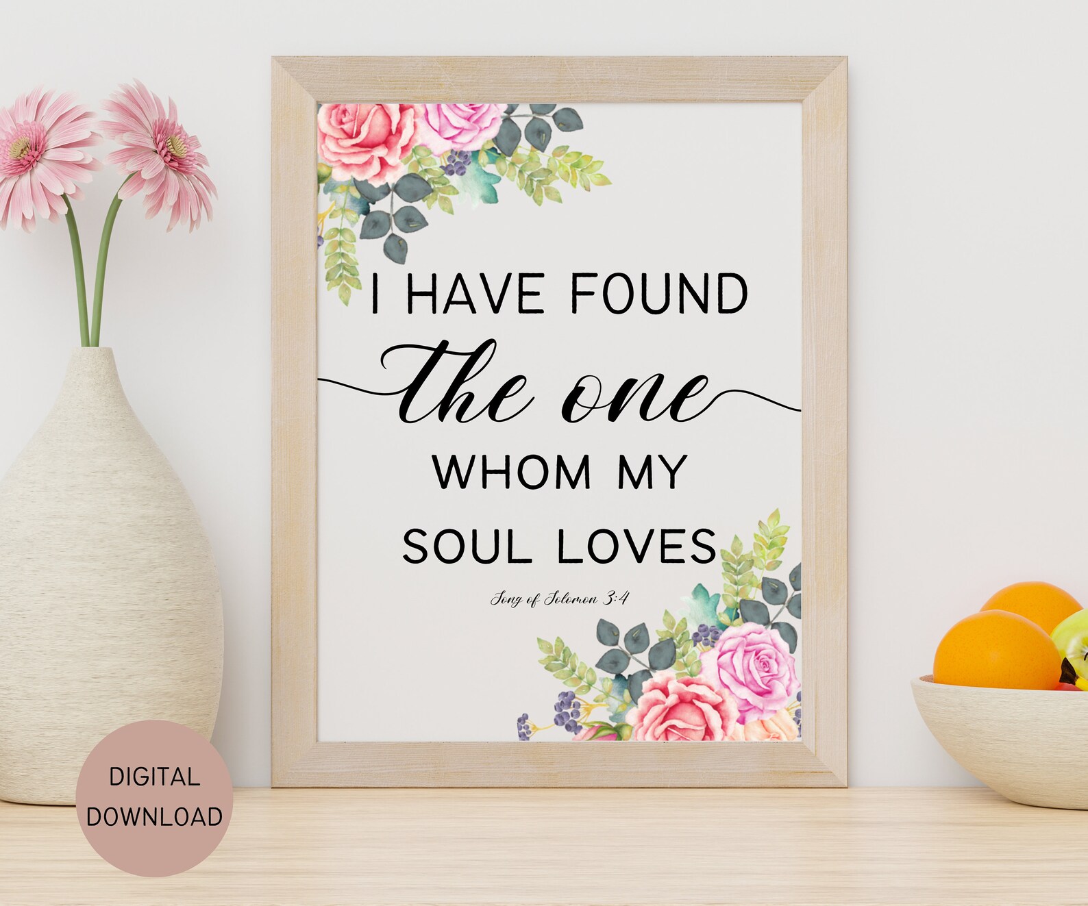 Song of Solomon Bible Verse Printable, Wall Art Printable, Christian ...