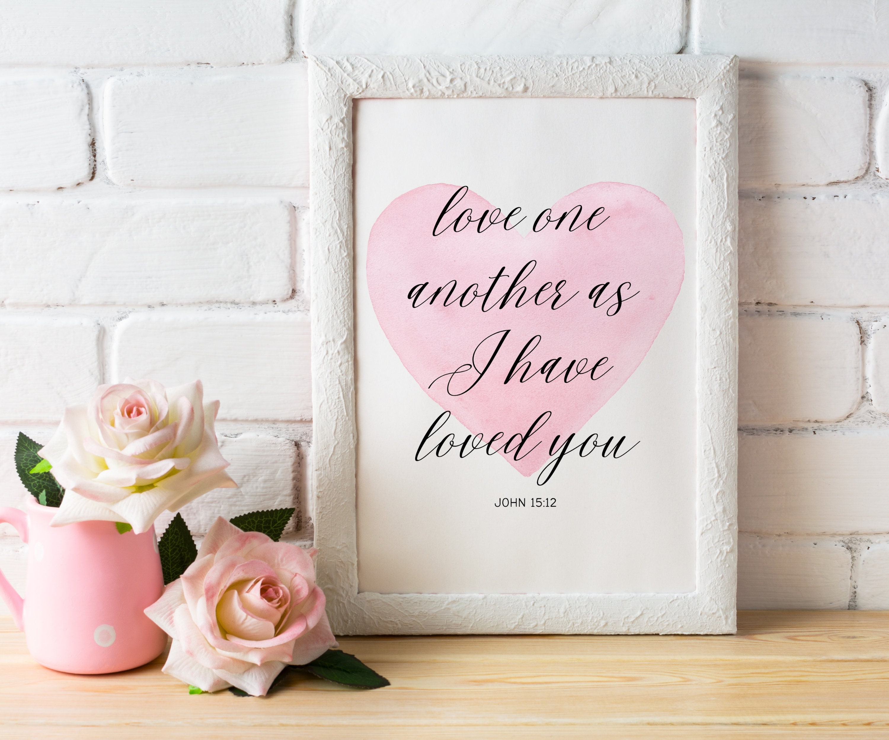 Love Bible Verse Printable, Valentine Scripture Wall Art Printable ...