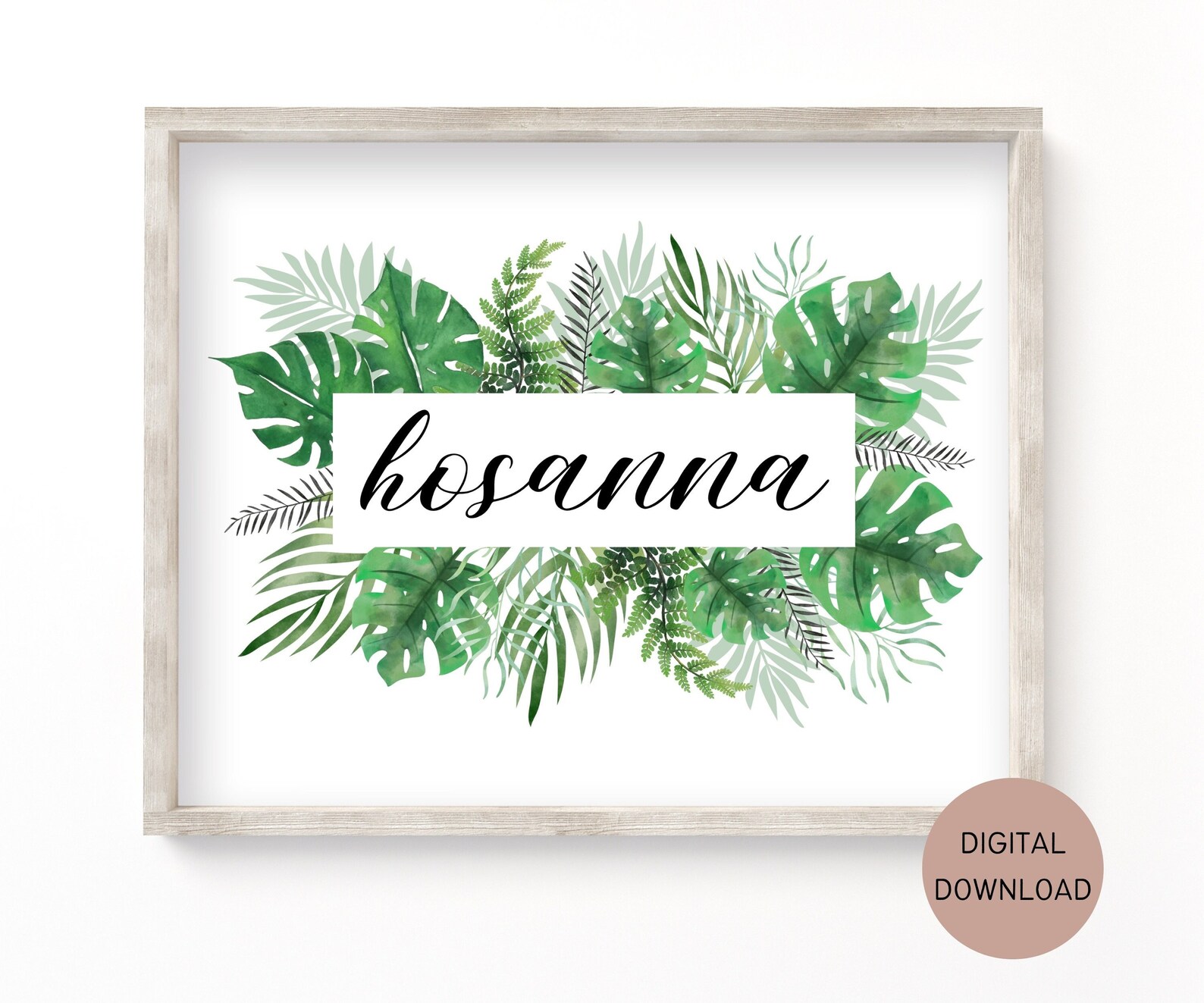 Hosanna Bible Verse Wall Art Printable - Easter Christian Decor ...
