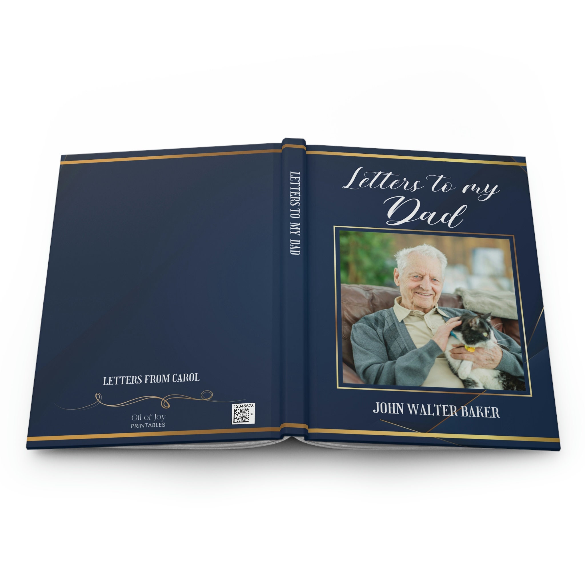 Personalized "letters to My Dad" Journal With Custom Name and Photo ...