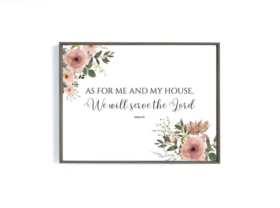 Joshua 24:15 Bible Printable Wall Art Printable Christian - Etsy