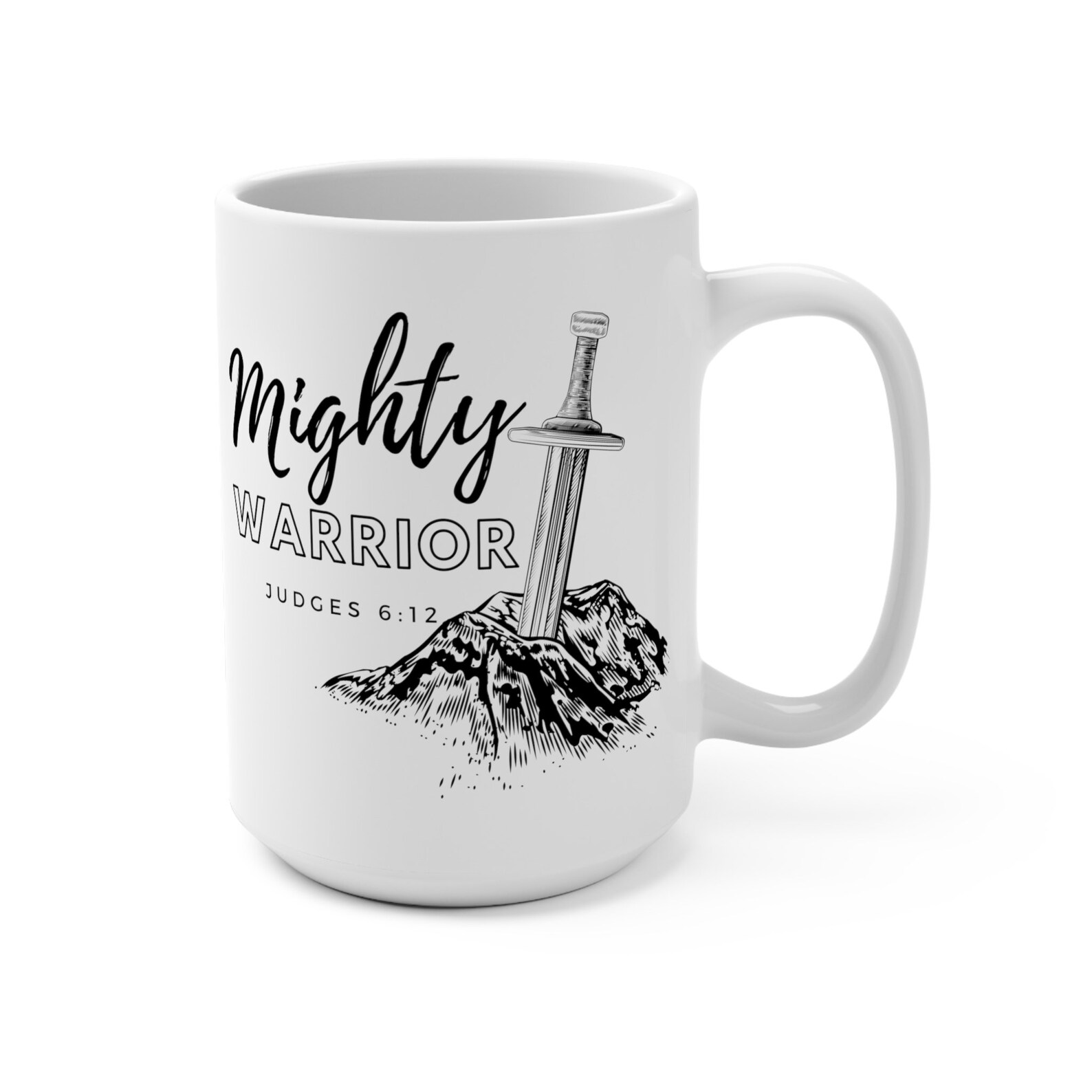 Bible Verse Coffee Mug, Mighty Warrior Mug, Sword Prayer Warrior Tea ...