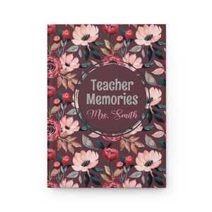 Personalized Teacher's Journal, Teacher Memories Notebook, Watercolor ...