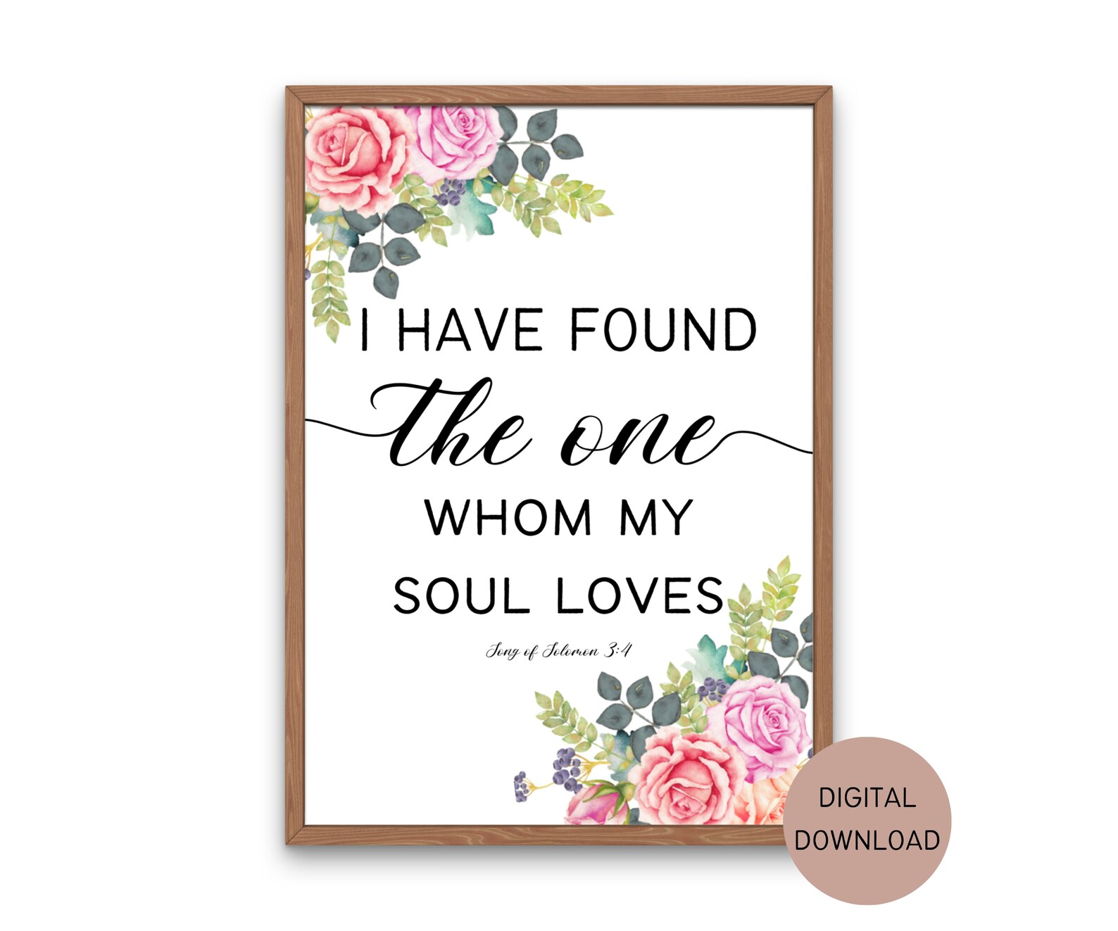 Song of Solomon Bible Verse Printable, Wall Art Printable, Christian ...