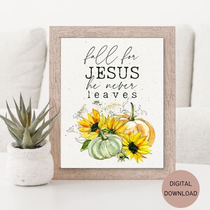 Fall Pumpkins Printable - Farmhouse Bible Verse Wall Art, Fall for ...