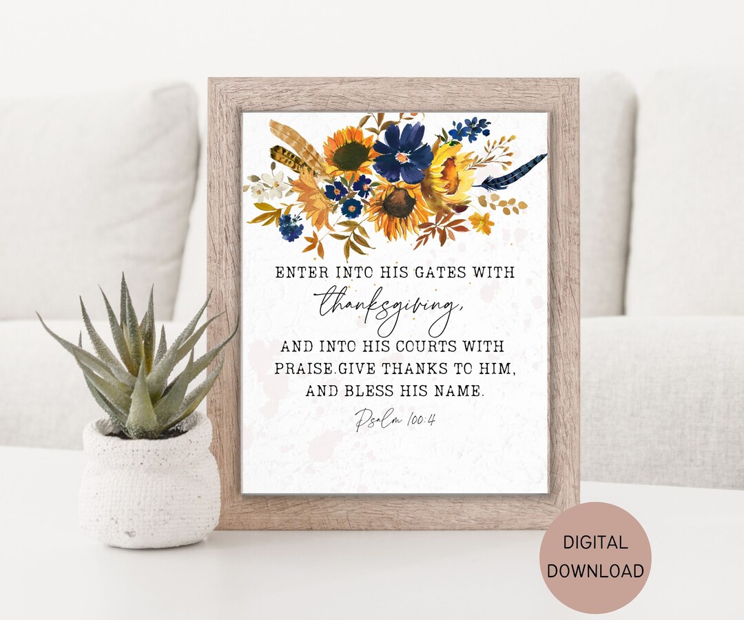 Autumn Bible Verse Printable - Fall Christian Wall Art, Fall Flowers ...