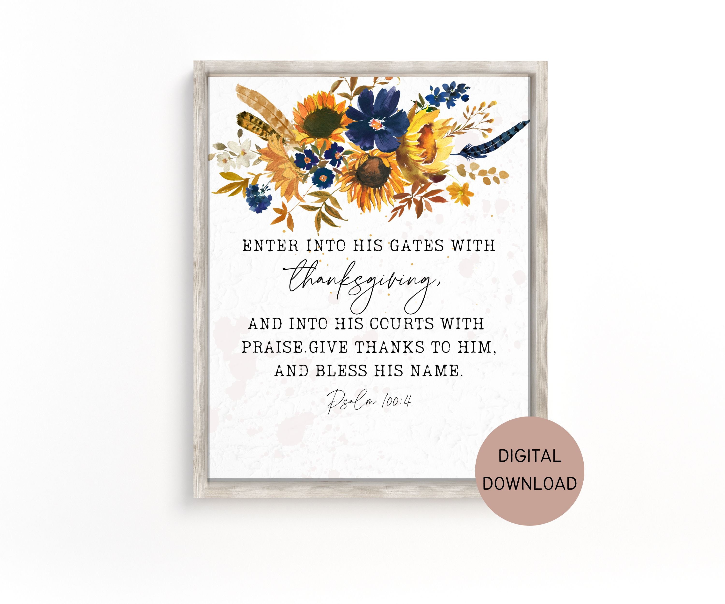 Autumn Bible Verse Printable - Fall Christian Wall Art, Fall Flowers ...