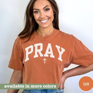 Pray Christian Cotton T-shirt Inspirational Tee for Men and Women Faith ...