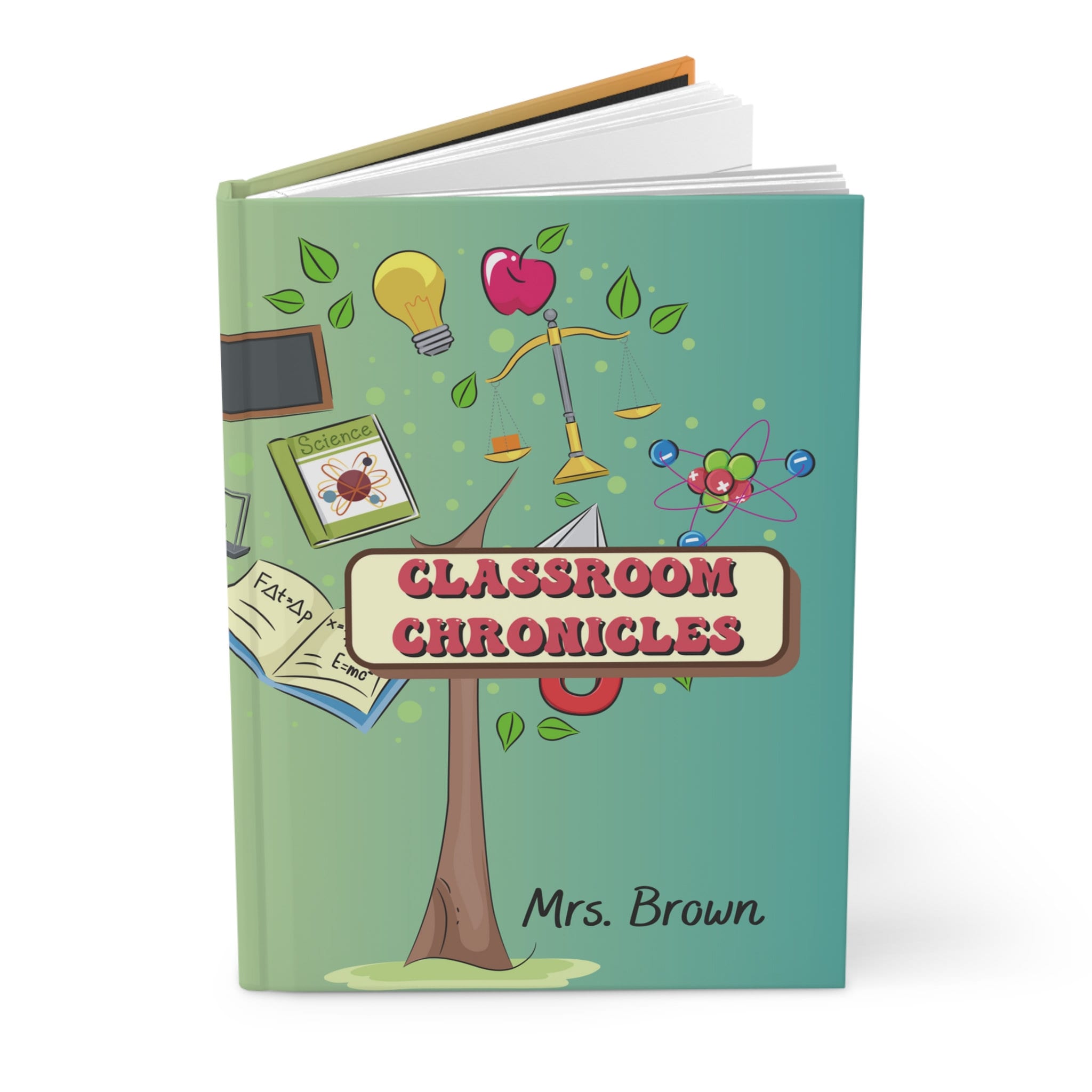 Classroom Chronicles: Personalized Retro Teacher's Journal, Custom Name ...