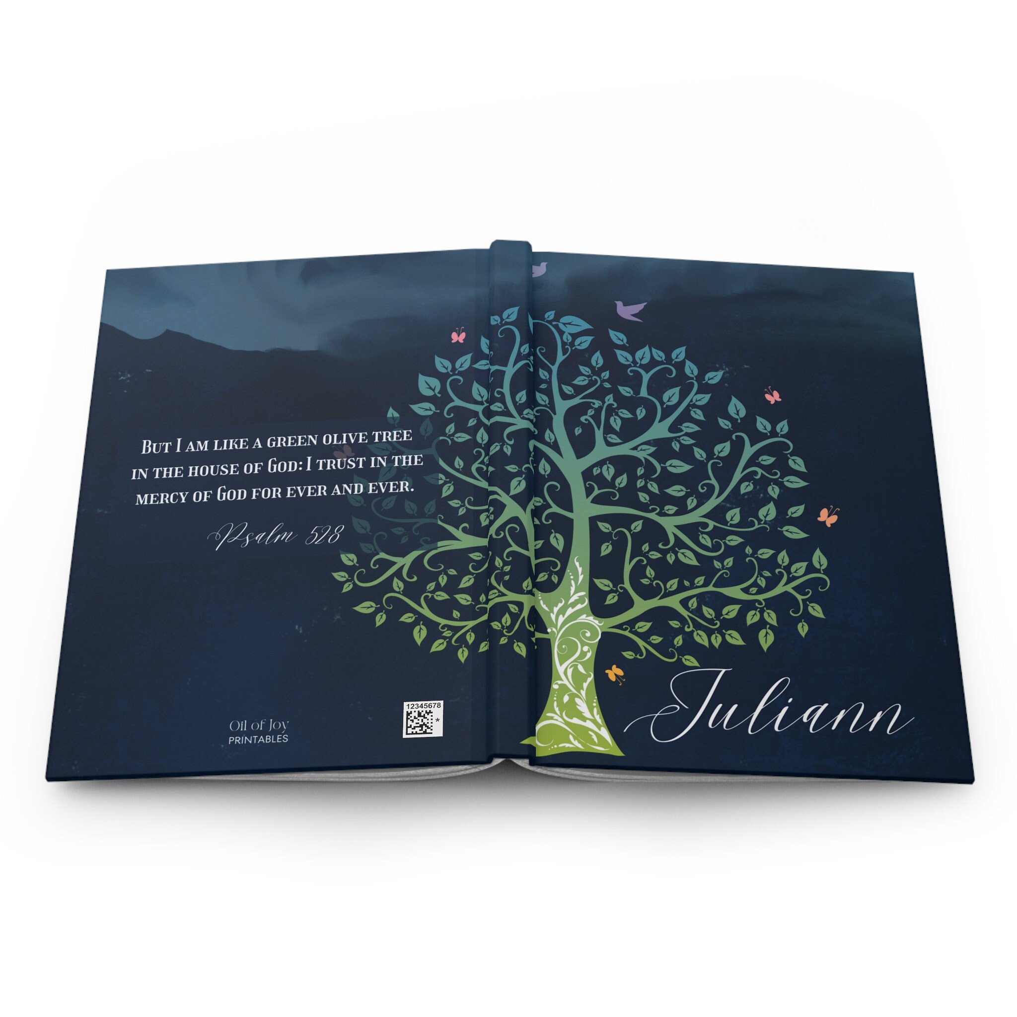 Personalized Journal, Custom Name Bible Verse Notebook, Travel ...