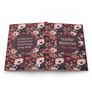 Personalized Teacher's Journal, Teacher Memories Notebook, Watercolor ...