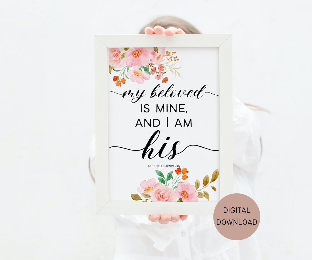 Song of Solomon Bible Verse Printable, Wall Art Printable, Christian ...