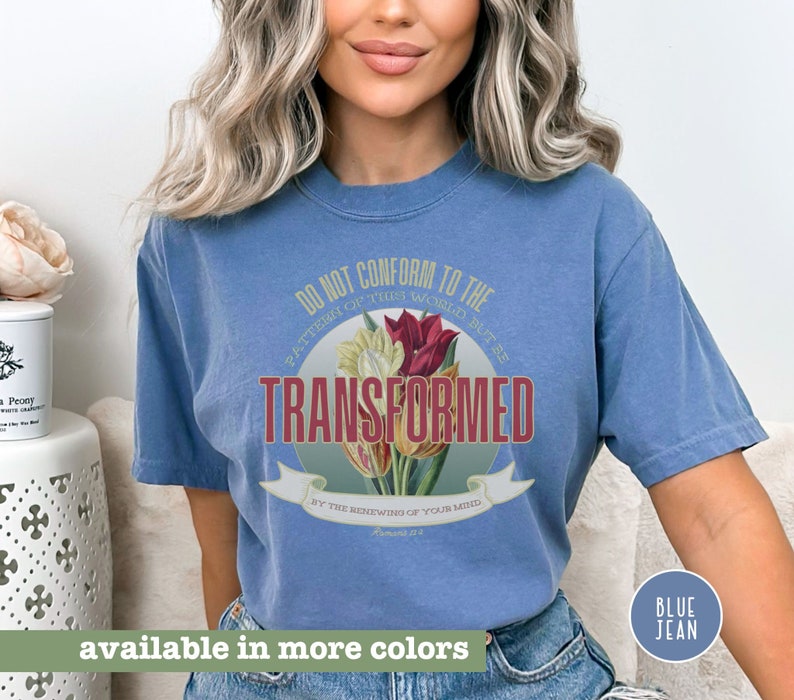 Christian Graphic T-shirt Transformed Cotton Tee Women - Etsy