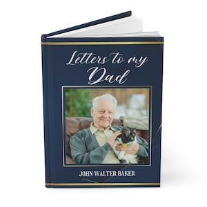 Personalized "letters to My Dad" Journal With Custom Name and Photo ...