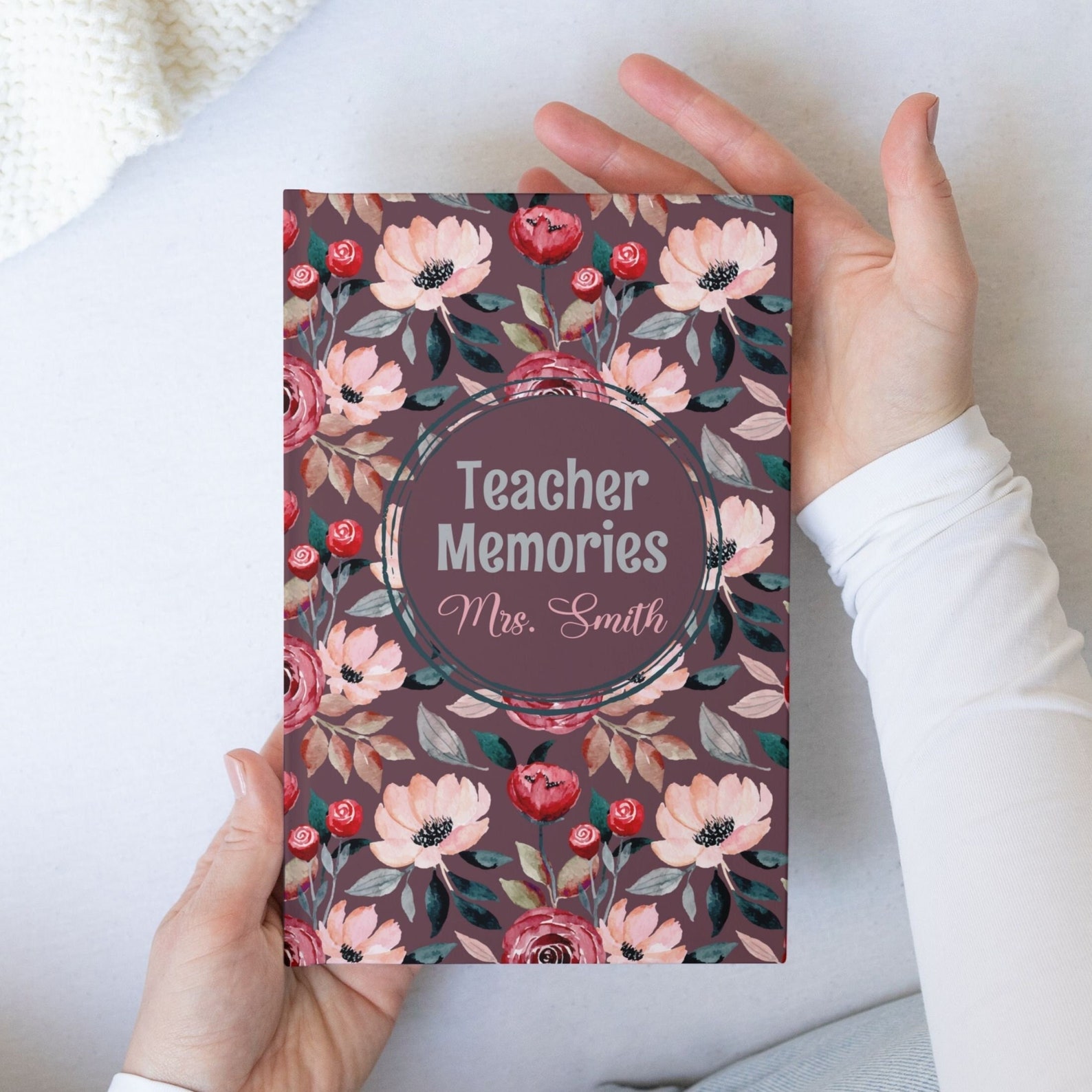 Personalized Teacher's Journal, Teacher Memories Notebook, Watercolor ...