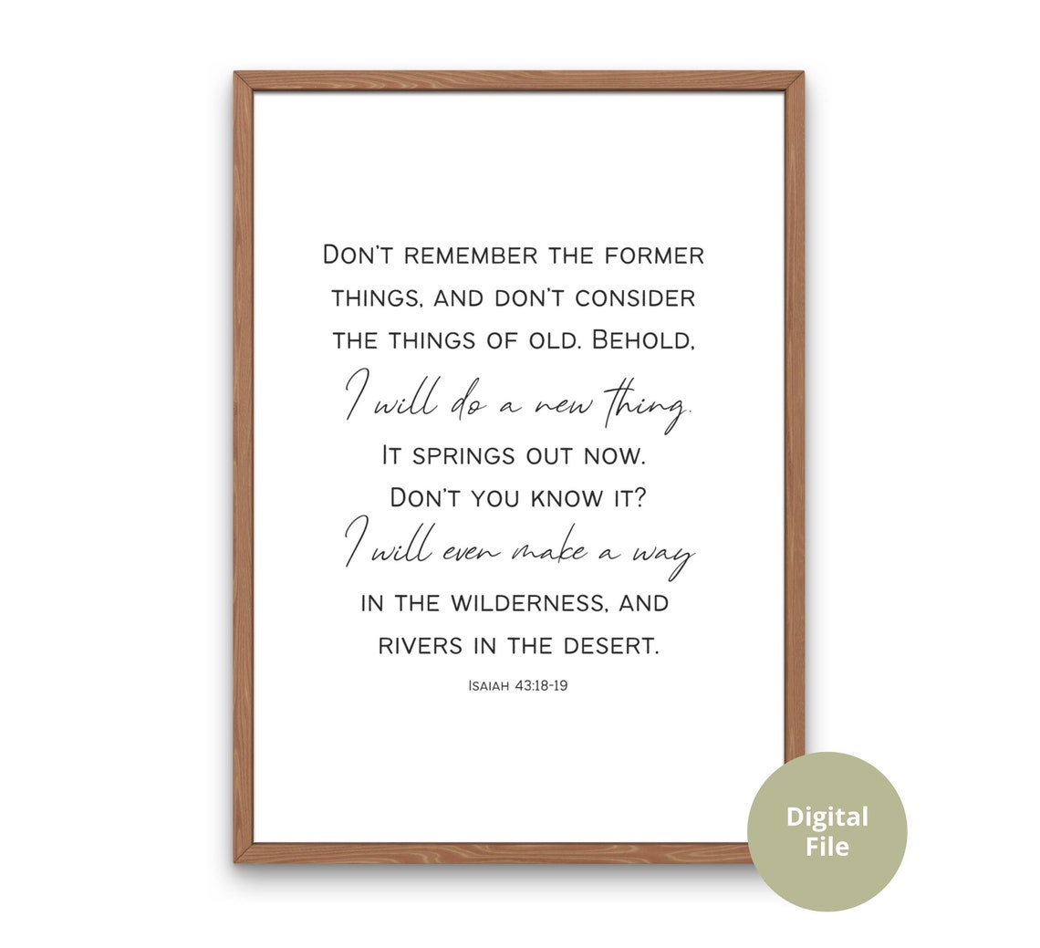 Isaiah 43 Bible Printable KJV, Wall Art Printable, Christian Decor ...