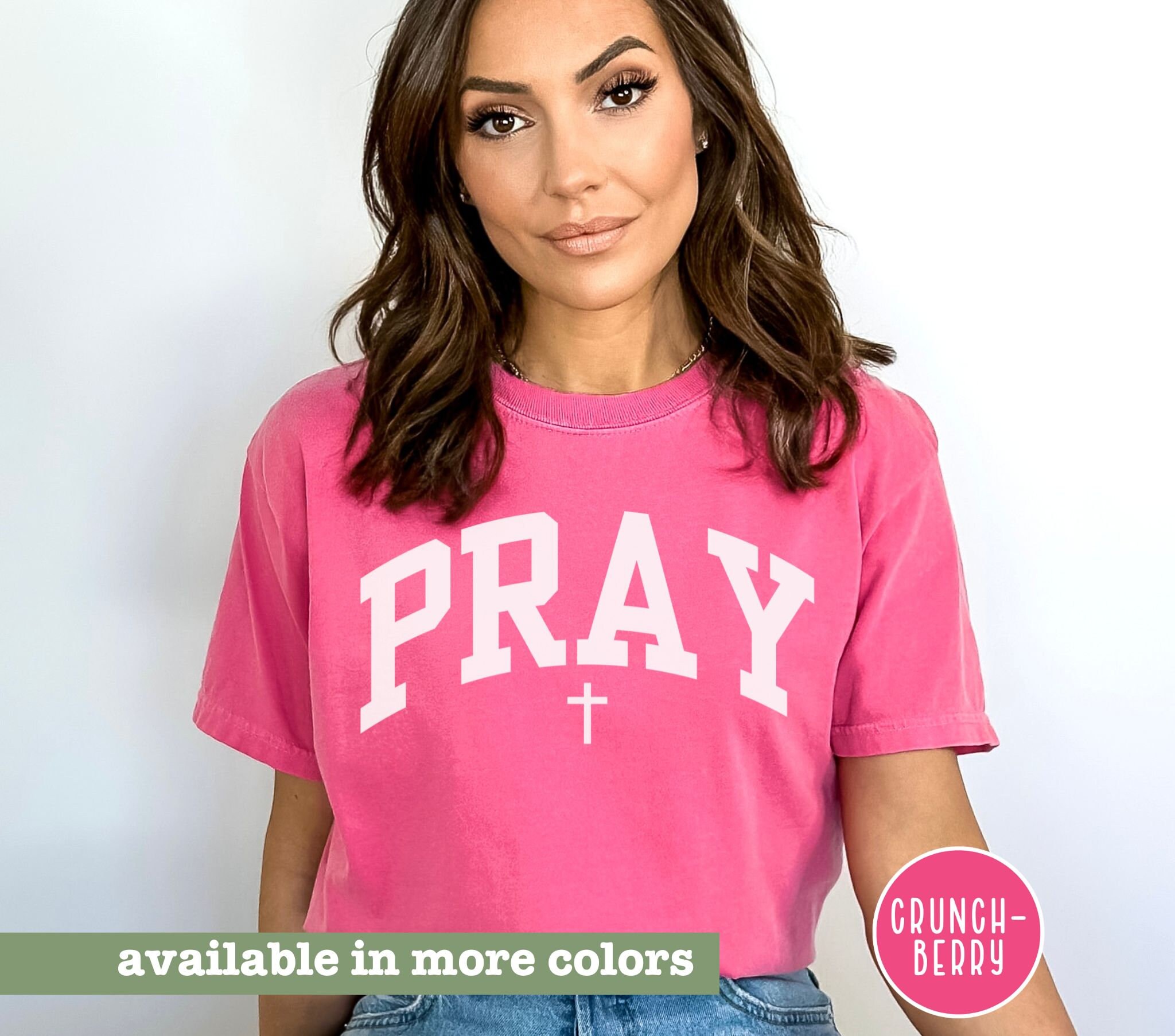 Pray Christian Cotton T-shirt Inspirational Tee for Men and Women Faith ...