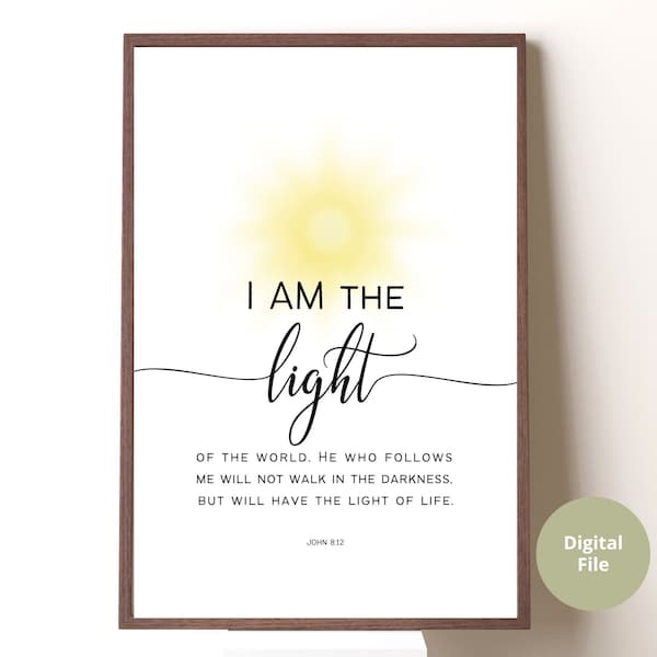 I Am Light of World - Etsy