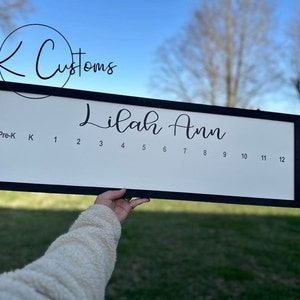 Custom Personalized Prek-12 School Picture Display Sign-school Years ...