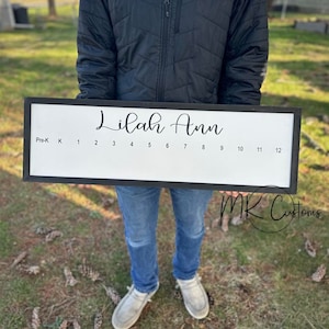 Custom Personalized Prek-12 School Picture Display Sign-school Years ...