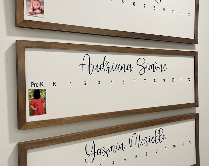 Custom Personalized Prek-12 School Picture Display Sign-school Years ...