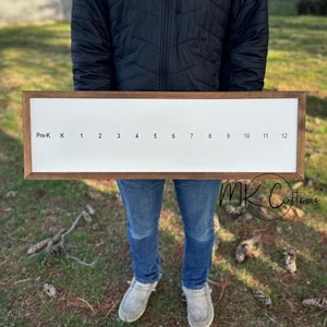 Custom Personalized Prek-12 School Picture Display Sign-school Years ...