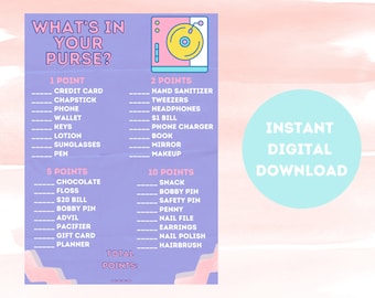 What's in Your Purse Baby Shower Game - Etsy
