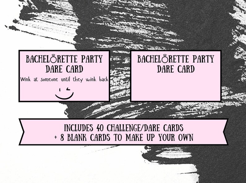 Bachelorette Party / Bachelorette Night Dare Cards Set of 40 PLUS 8 ...