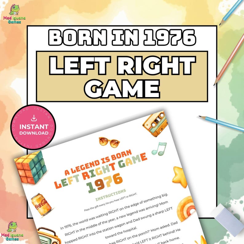 1976 Left Right Story Game, Left Right Story Game, Printable Download ...