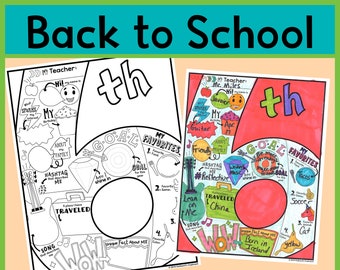 Emoji All About Me Worksheet & Poster Back to School - Etsy