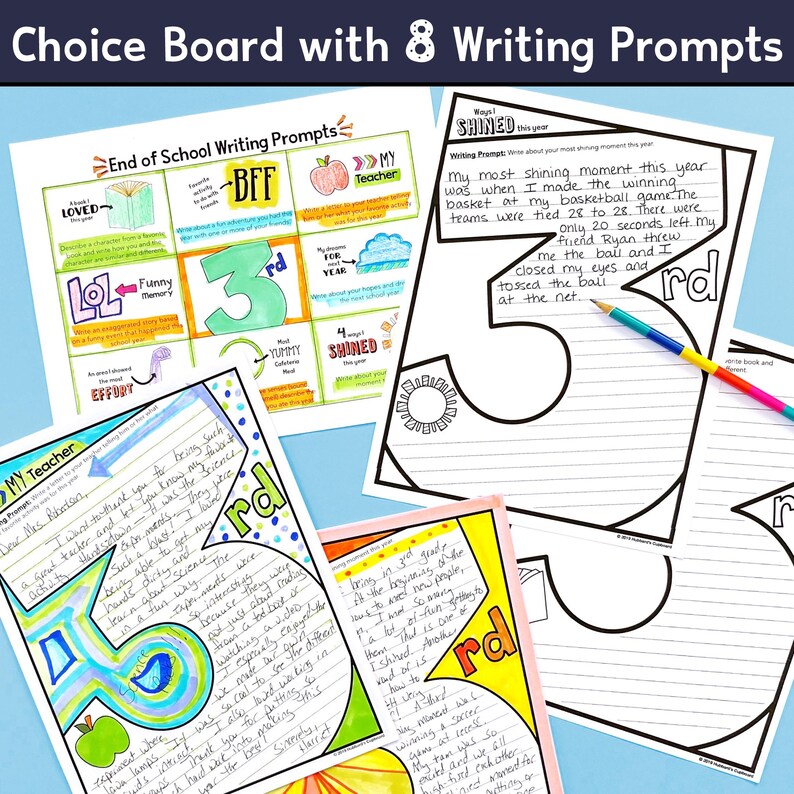 3rd Grade End of Year Memory Book - Last Week or Day of School Activity ...