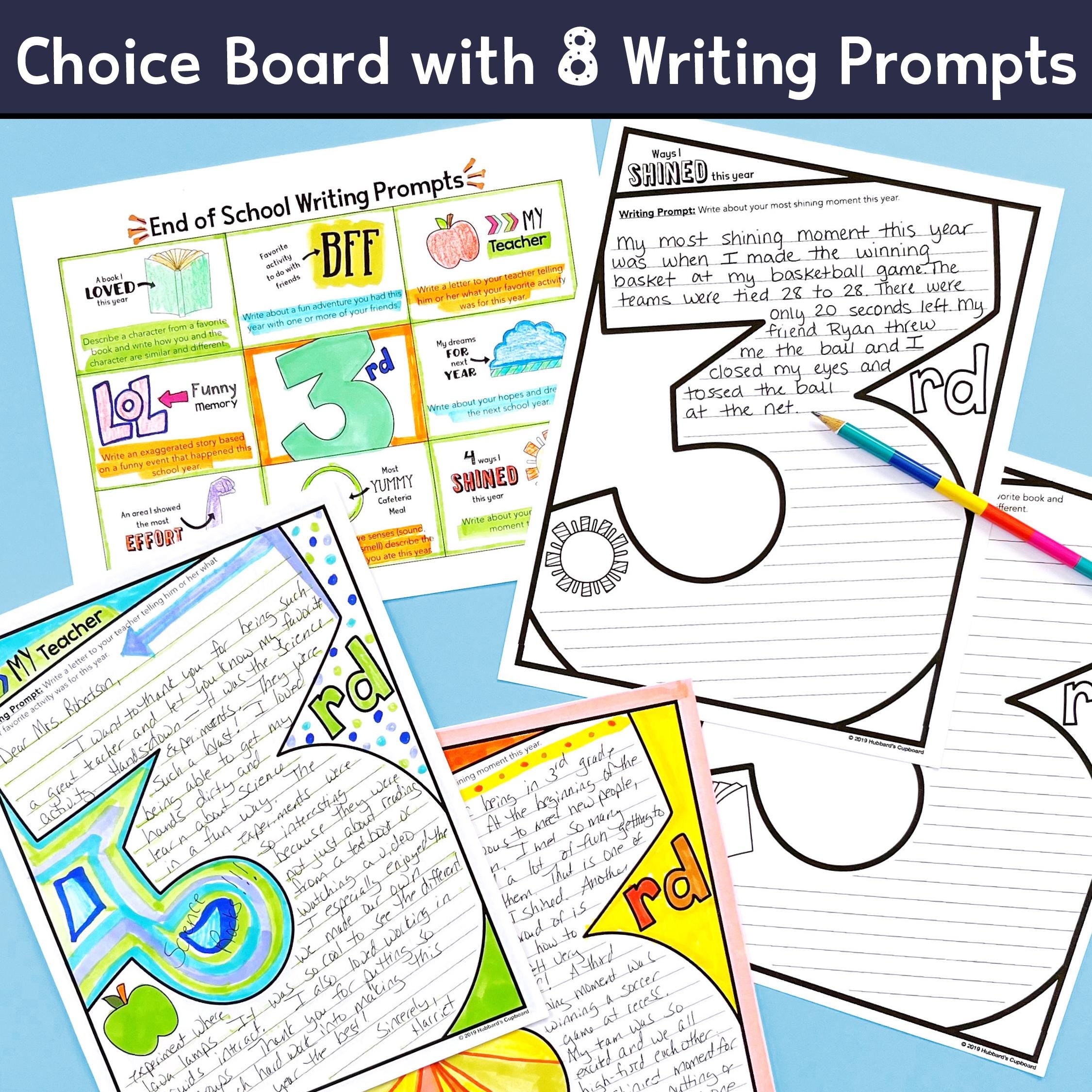 3rd Grade End of Year Memory Book - Last Week or Day of School Activity ...
