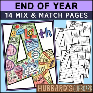 Last Week of School Activity - 4th Grade End of Year Memory Book ...