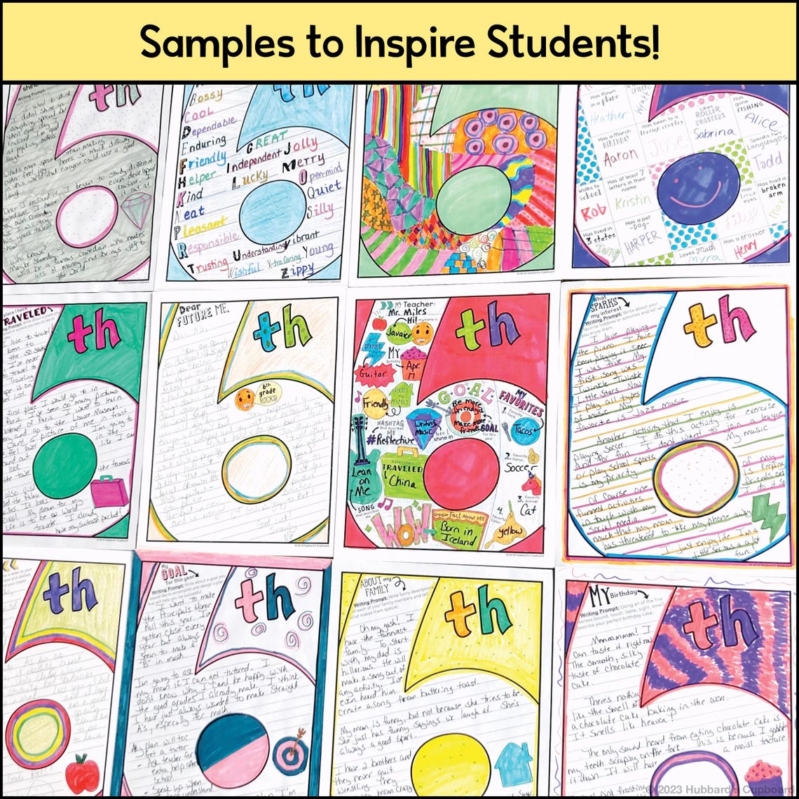 Back to School Activities - BTS Bulletin Board - 6th Grade All About Me ...