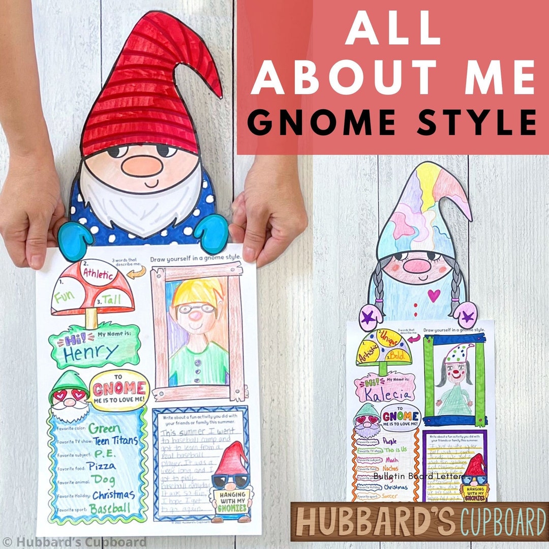 Gnome All About Me Worksheet, & Poster - Back to School Activities ...