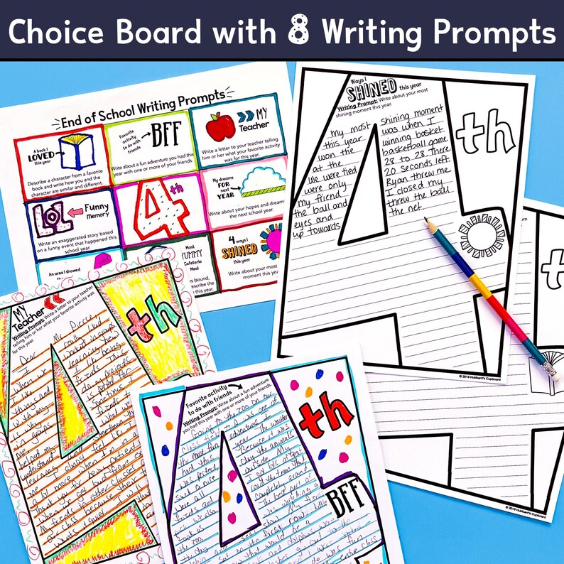 Last Week of School Activity - 4th Grade End of Year Memory Book ...